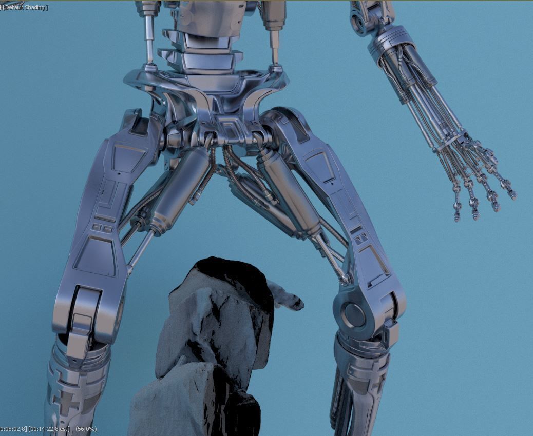 Terminator T-800 Endoskeleton Rekvizit T1 V2 High Detal 3D model 3D ...