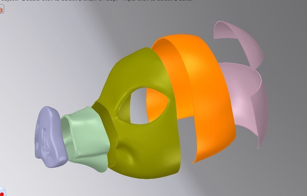 Hashibira Inosuke 3D skull mask 3D model 3D printable | CGTrader