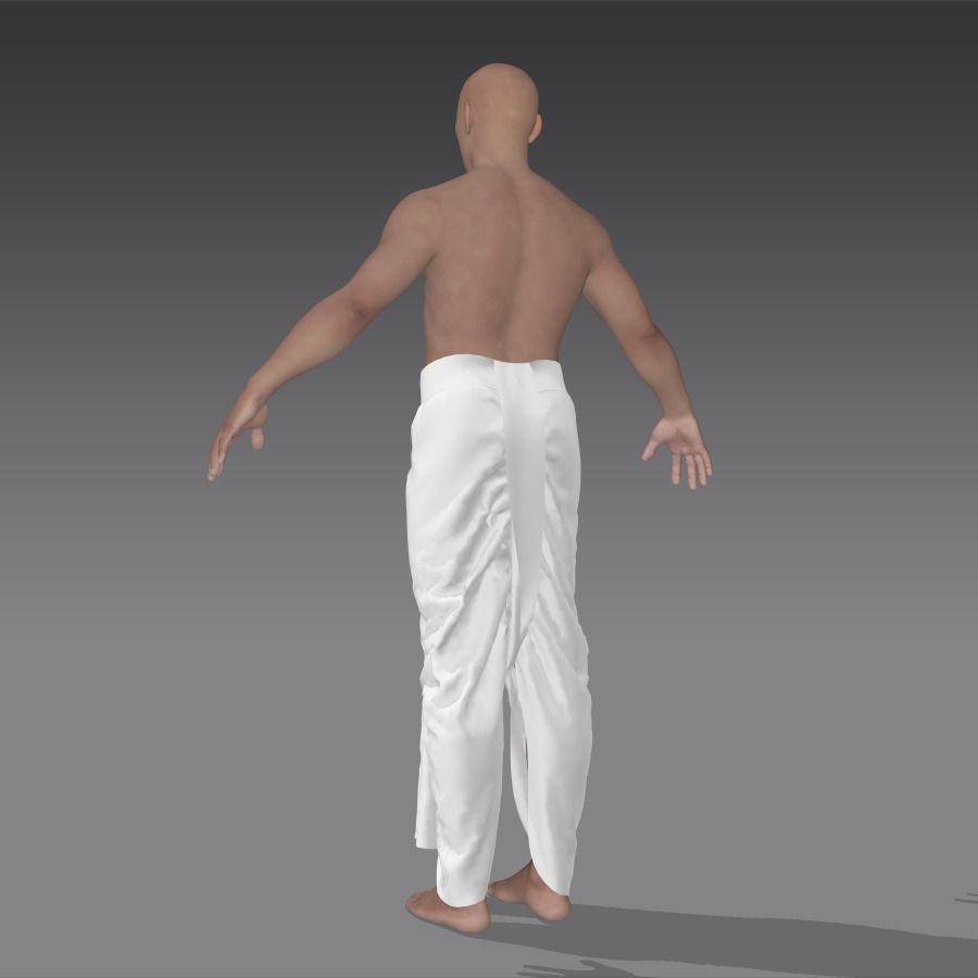 Dhoti model 3D model | CGTrader