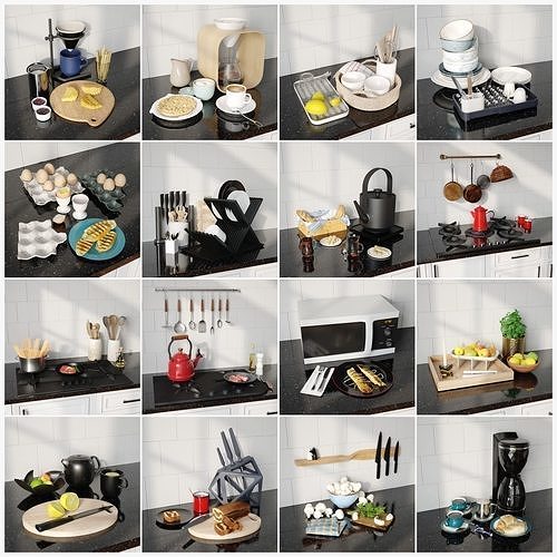Archmodels vol 270 for c4d - collection of kitchen equipment 3D model ...