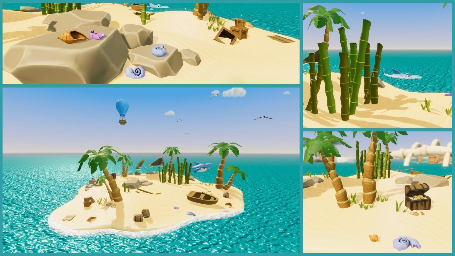 3D model Various Environment Islands Unity URP VR / AR / low-poly ...
