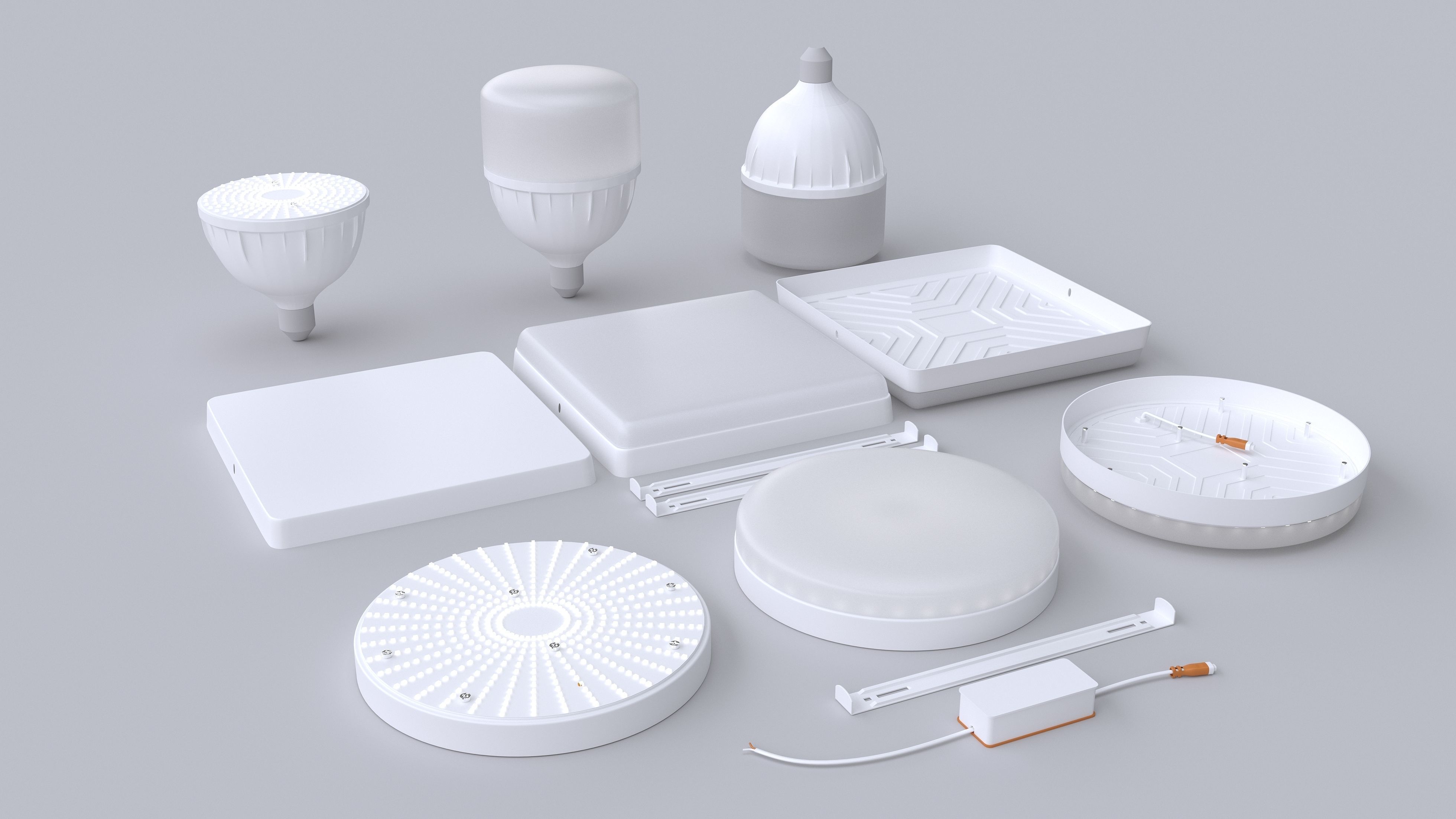 Lezard Ied Lamps 3D model | CGTrader