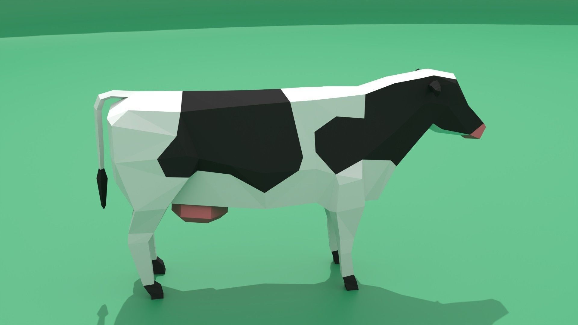 3D model Animated cow VR / AR / low-poly | CGTrader