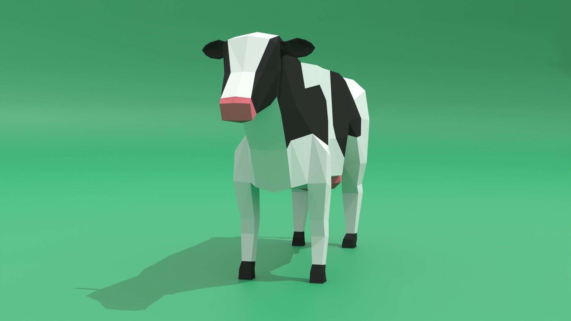3D model Animated cow VR / AR / low-poly | CGTrader