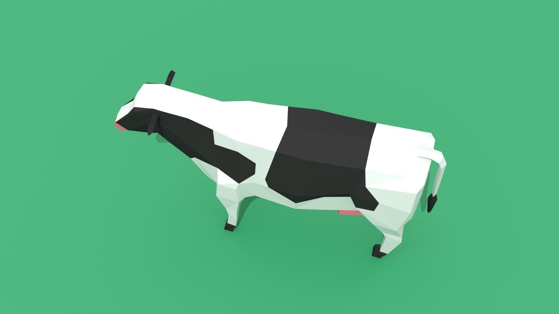 3D model Animated cow VR / AR / low-poly | CGTrader