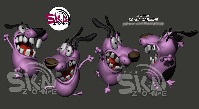 courage the cowardly dog 3D model 3D printable | CGTrader