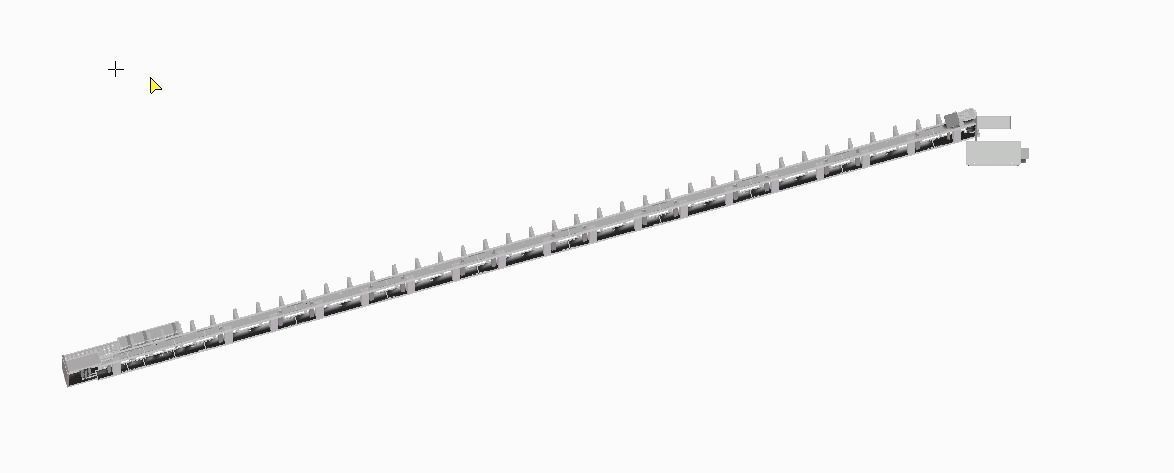 Modular trough conveyor 1200 width 3D model | CGTrader