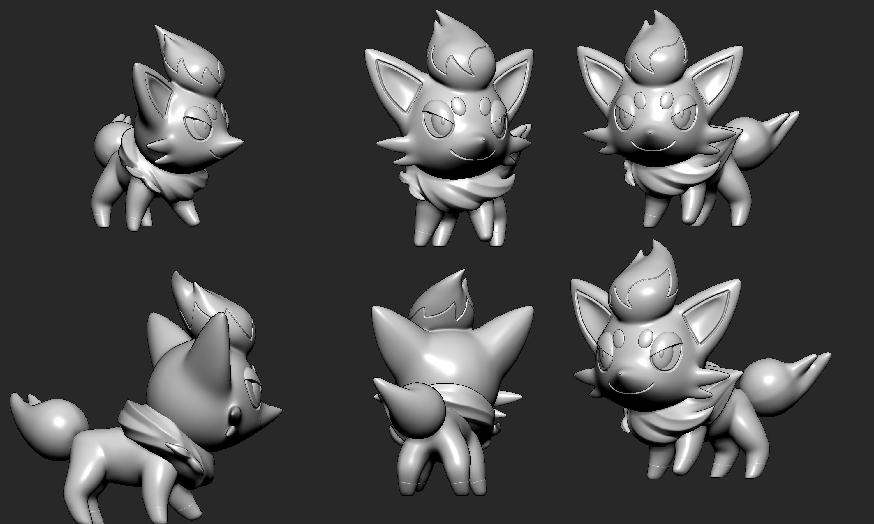 Pokemon - Zorua with 2 poses 3D model 3D printable | CGTrader