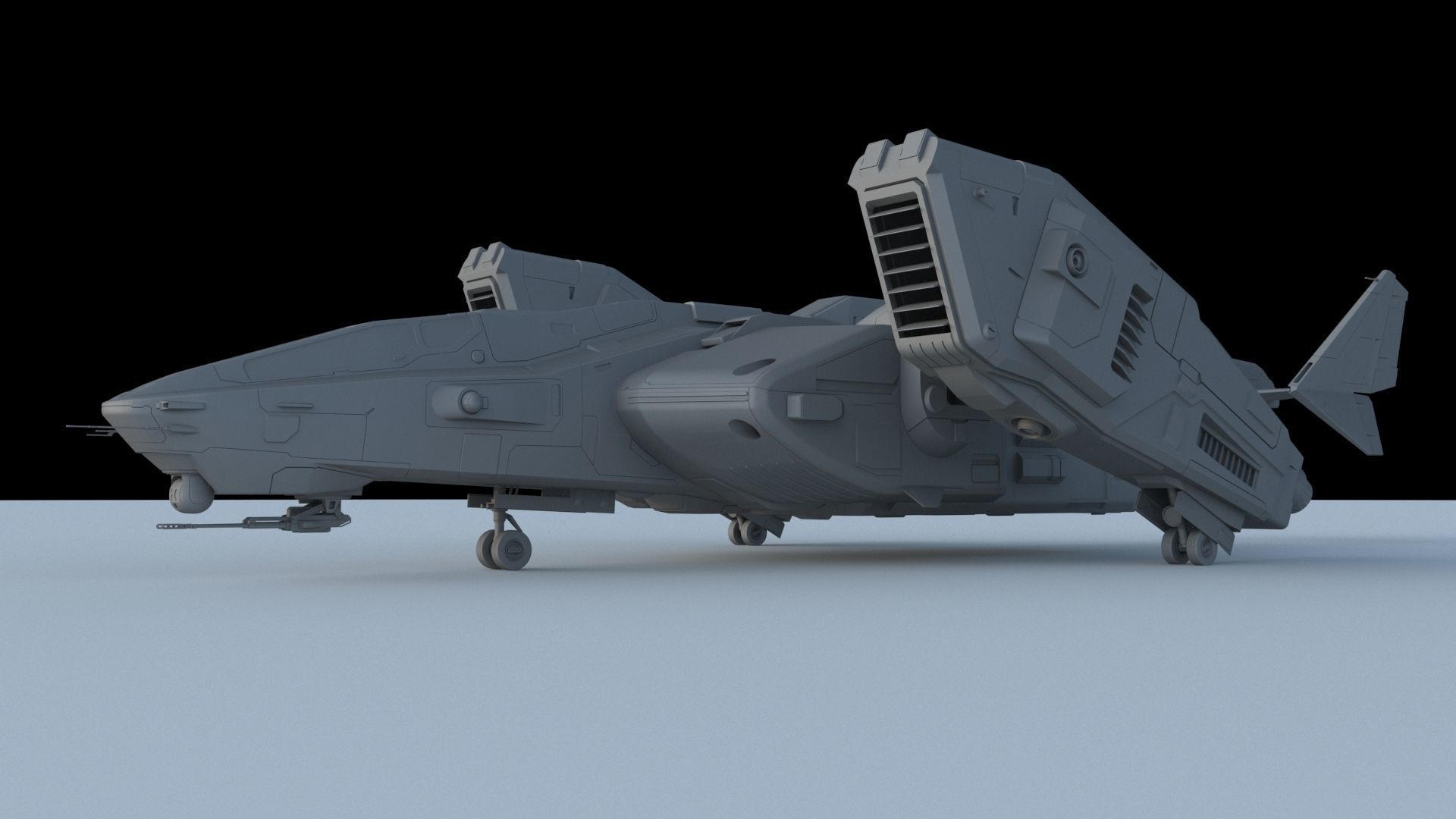 Sci Fi Dropship 3D model | CGTrader