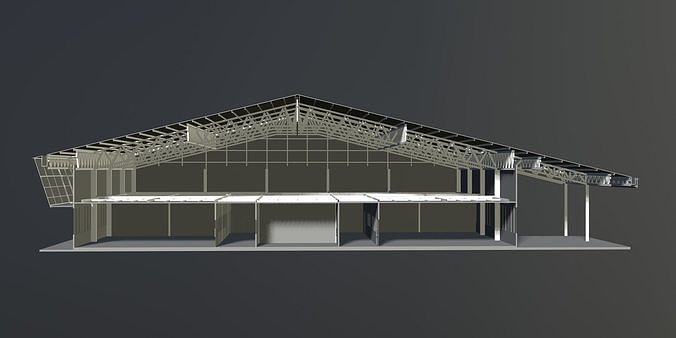 Warehouse in section cut 3D model | CGTrader