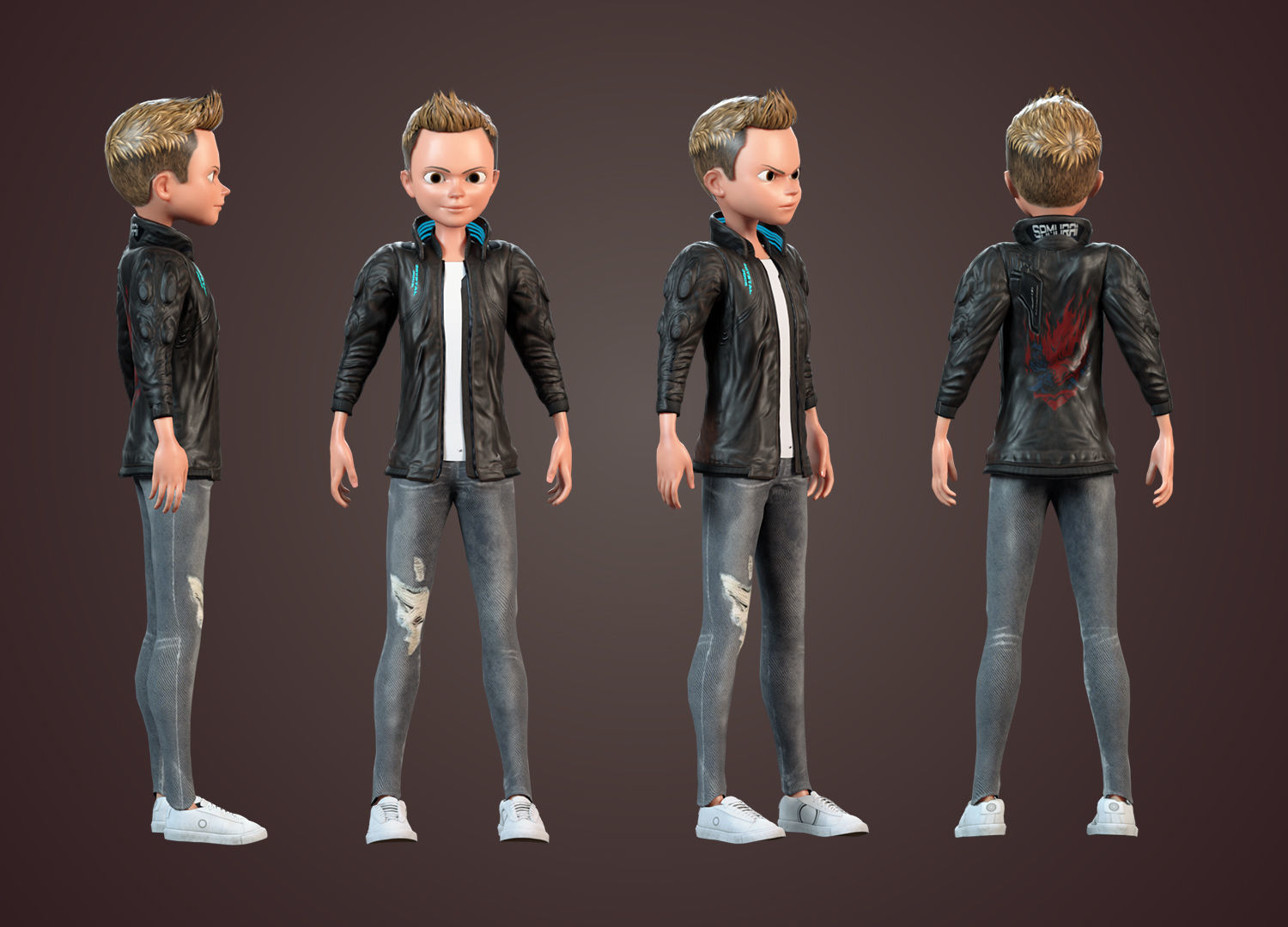 3D model CARTOON BOY - RIGGED VR / AR / low-poly | CGTrader