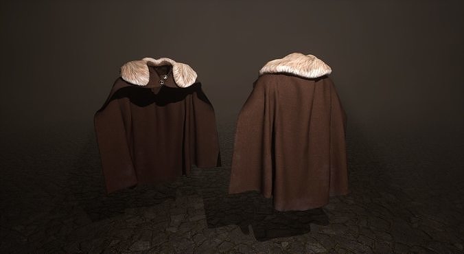3D model Fur Cloak VR / AR / low-poly | CGTrader