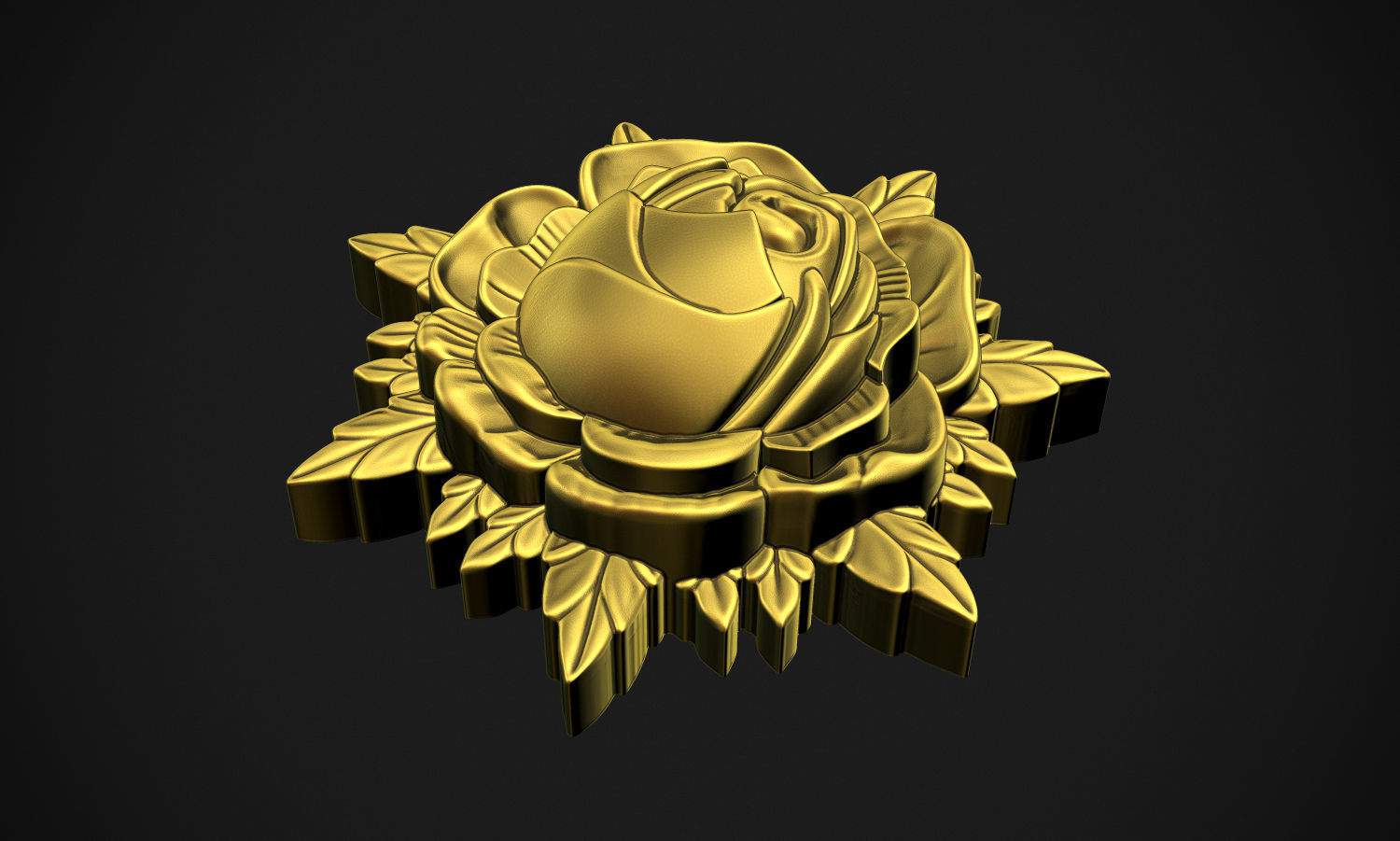 Rose Relief 3D model 3D printable | CGTrader