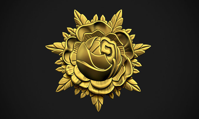 Rose Relief 3D model 3D printable | CGTrader