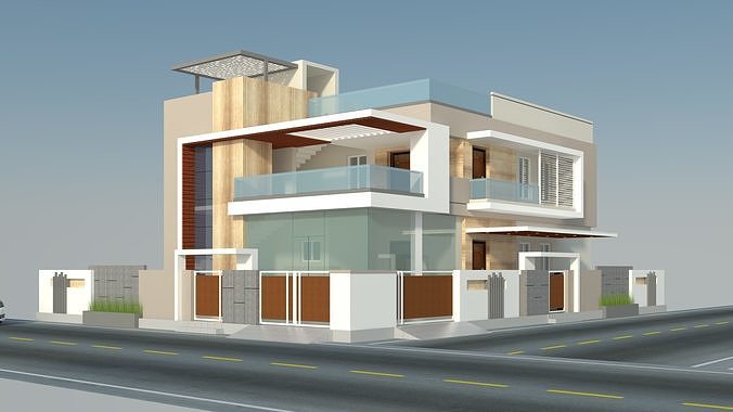 Duplex building 3D model | CGTrader