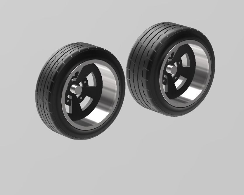 VW ESCARABAJO SCARA WHEELS WITH STRETCHED TIRES IN 2 SIZES 3D model 3D ...