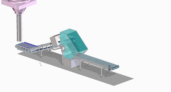 Metal detection conveyor 3D model | CGTrader