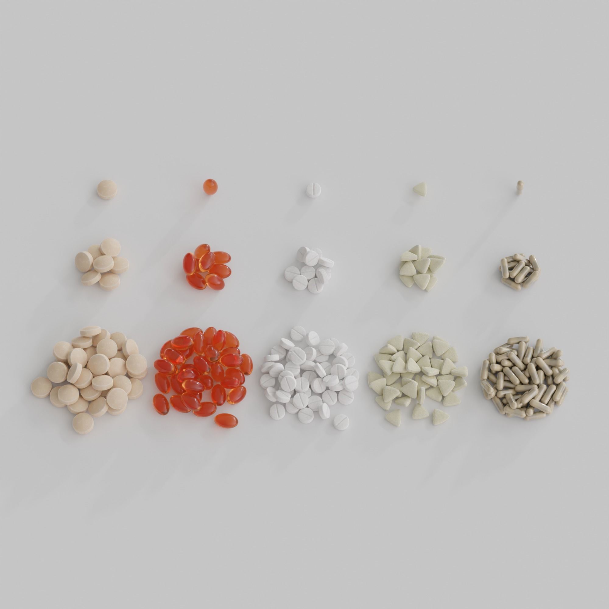 3D model Pills and Tablets collection VR / AR / low-poly | CGTrader