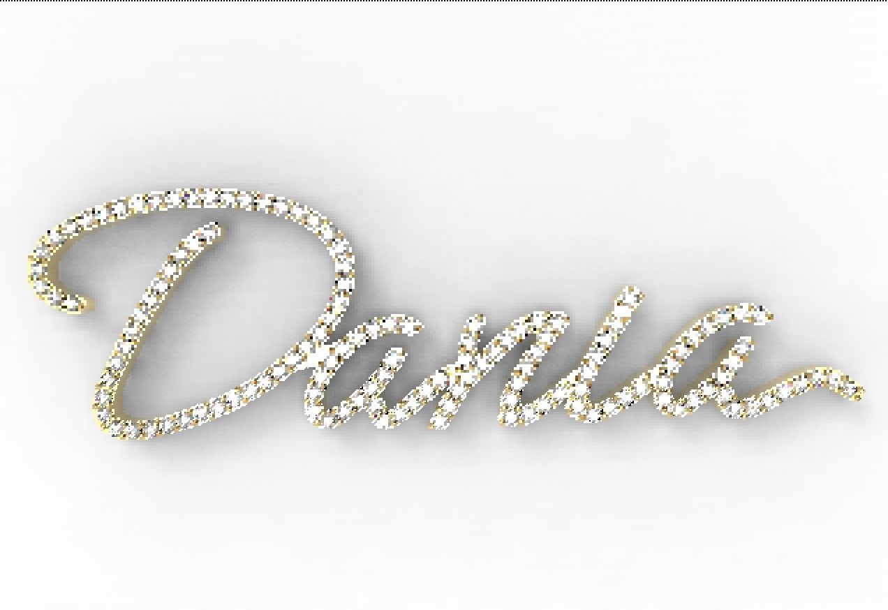 diana name plate 3D model 3D printable | CGTrader
