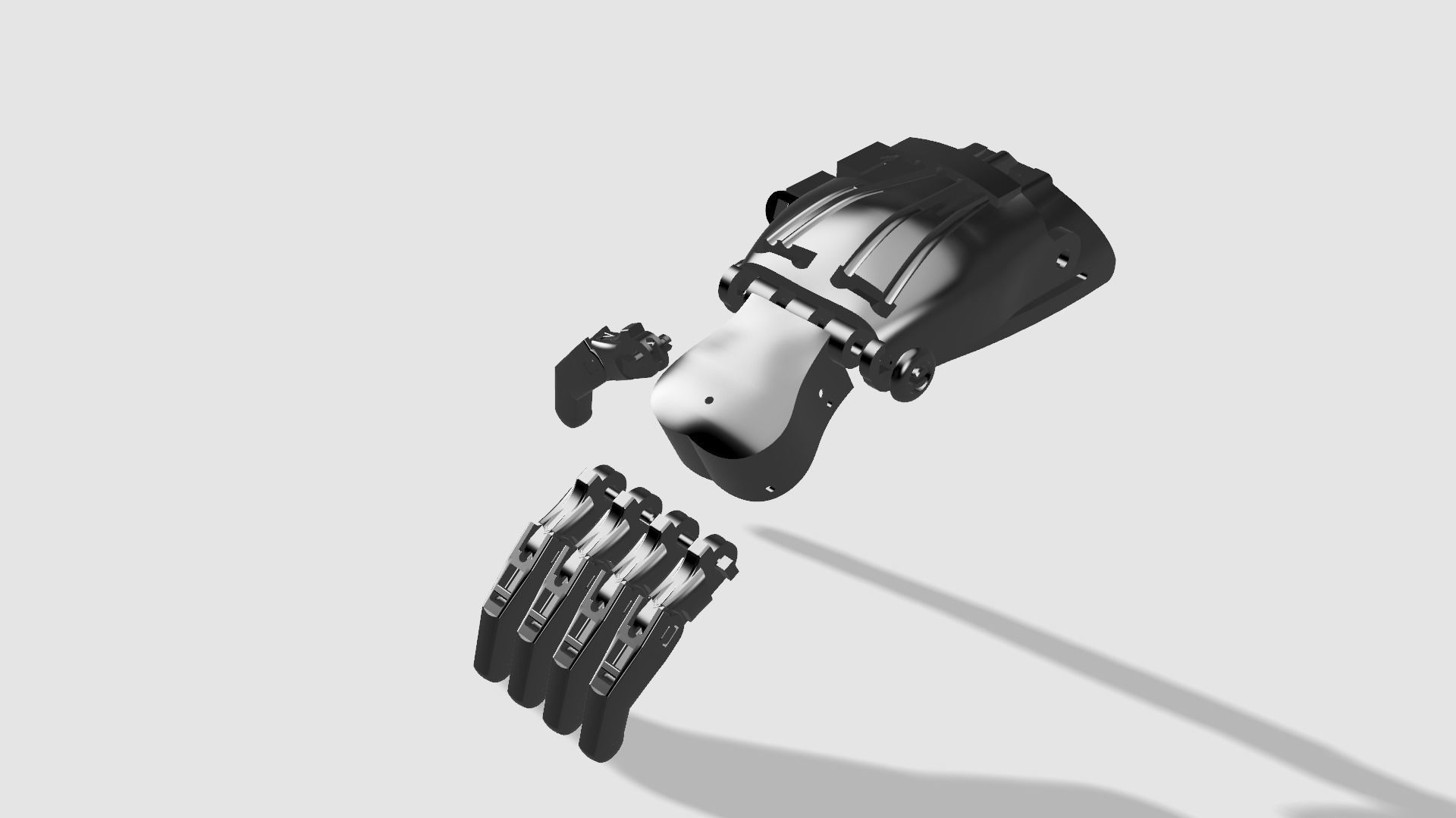 A robotic bionic hand 3D model 3D printable | CGTrader