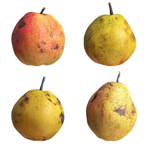 3D model 4 Realistic pears VR / AR / low-poly | CGTrader