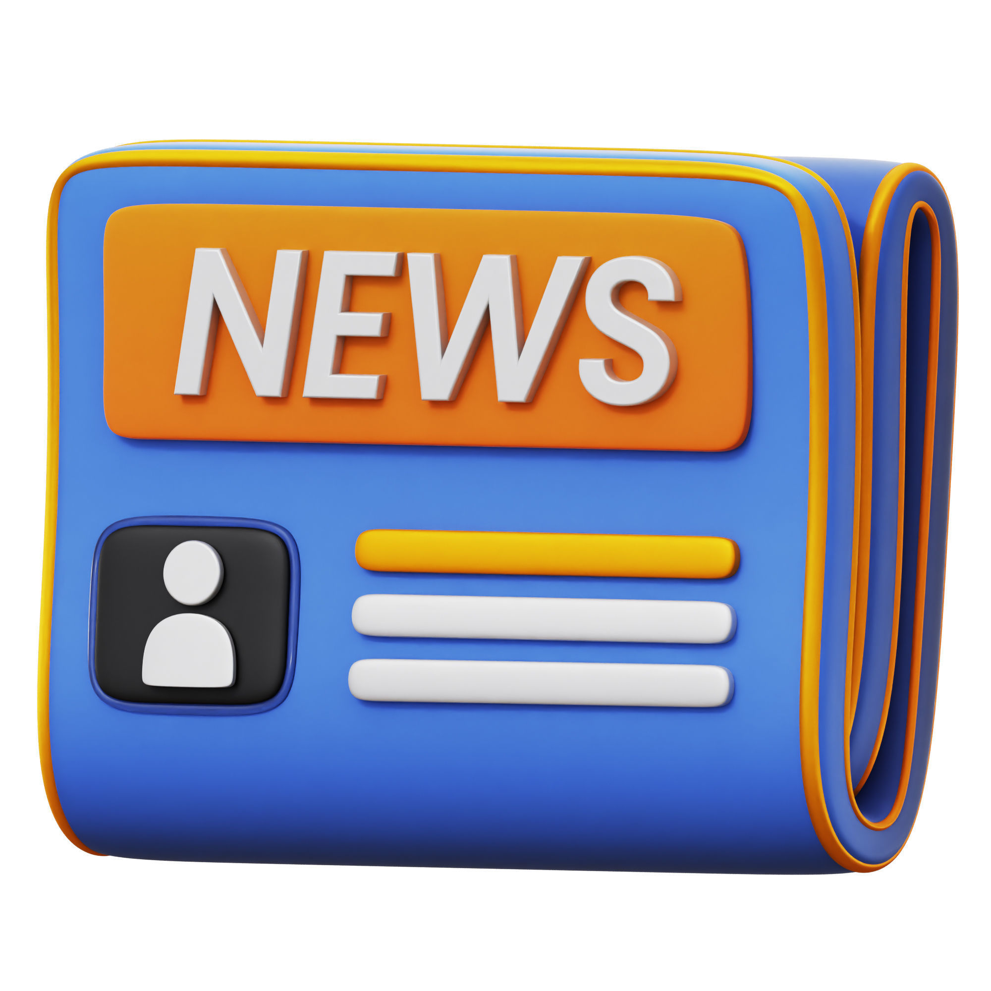 3D model Newspaper 3D Icon VR / AR / low-poly | CGTrader