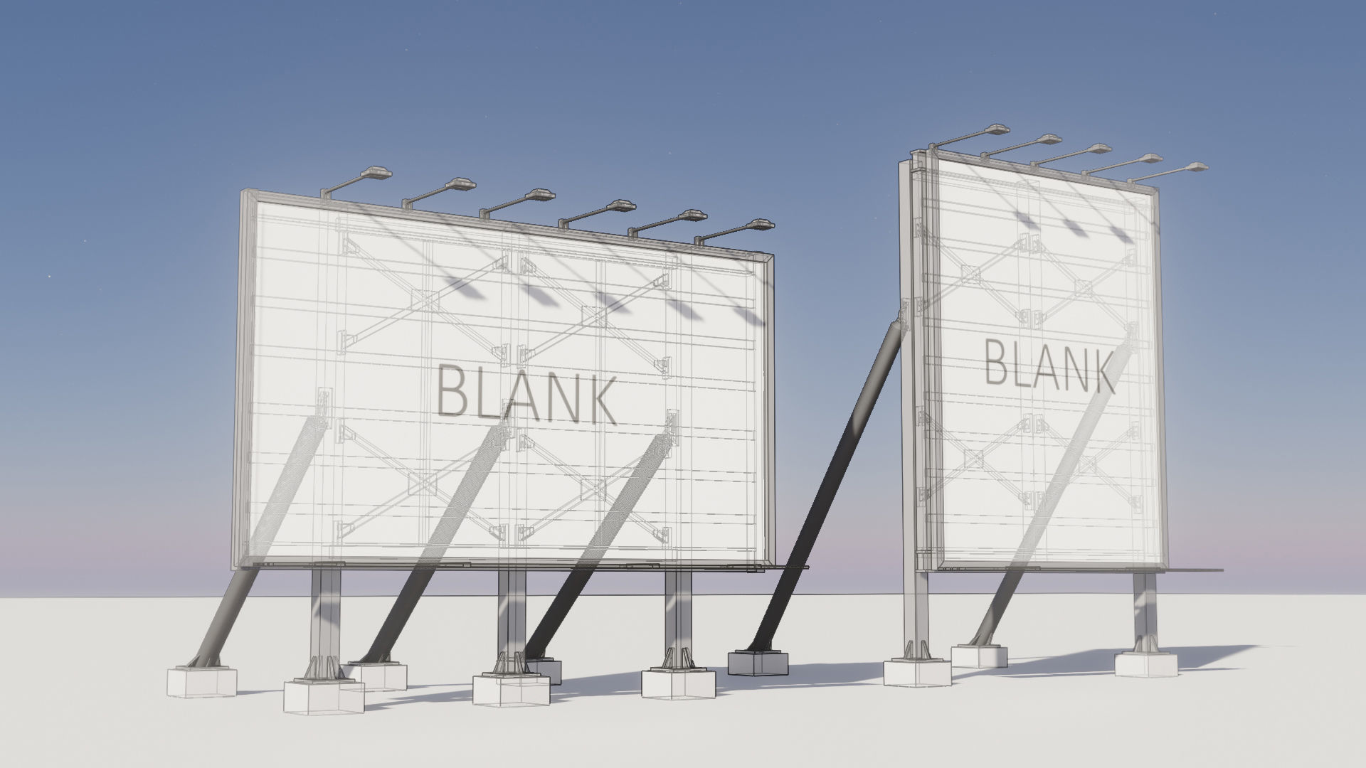 3D model Low-Poly Japanese Billboards with 10 Ready-to-use Ads VR / AR ...