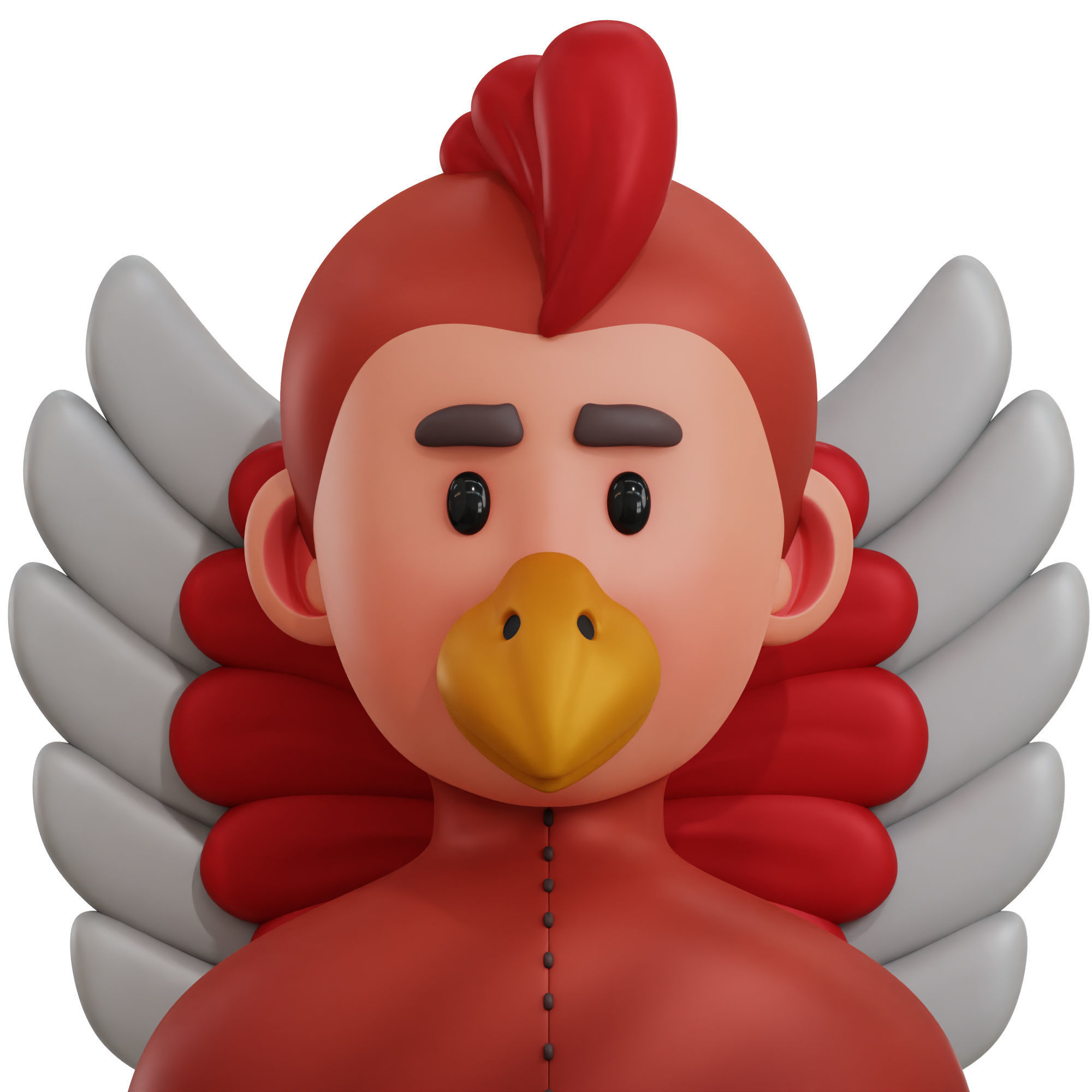 3D model Chicken Boy Avatar 3D Icon VR / AR / low-poly | CGTrader
