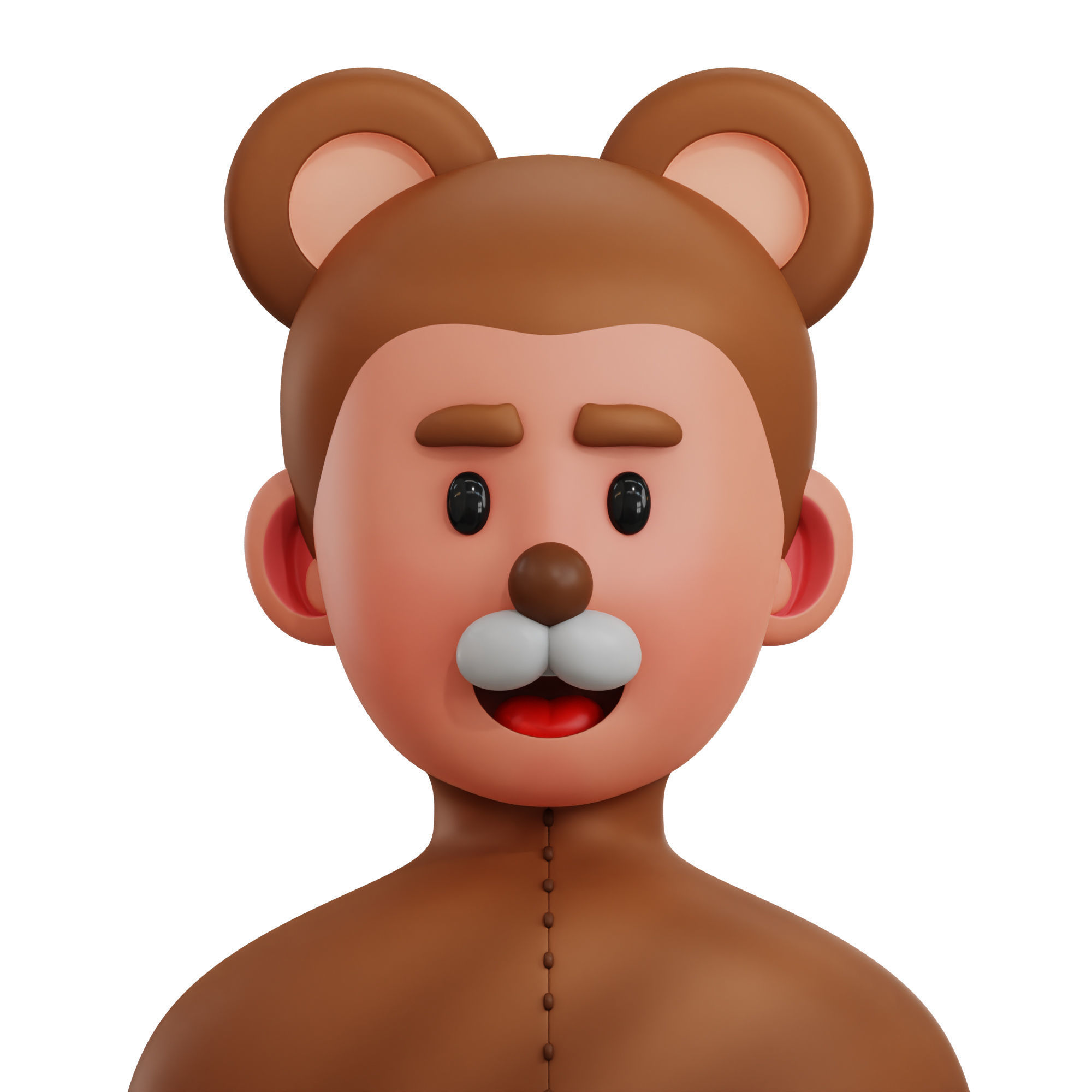 3D model Bear Man 3D Icon VR / AR / low-poly | CGTrader