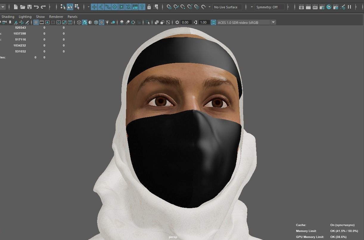 3D model MIRIAM - Standing Traditional Rigged Muslim Woman VR / AR ...