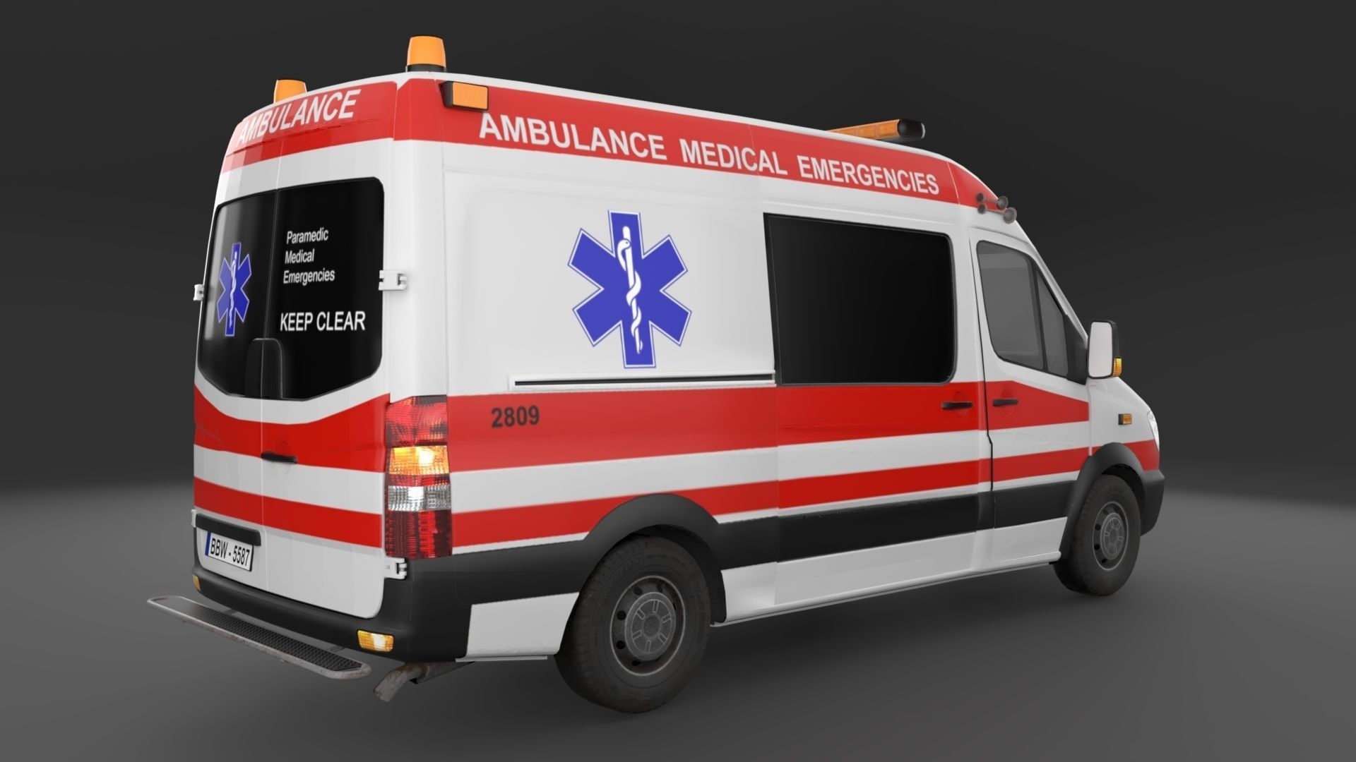 3D model Ambulance Rigged VR / AR / low-poly | CGTrader