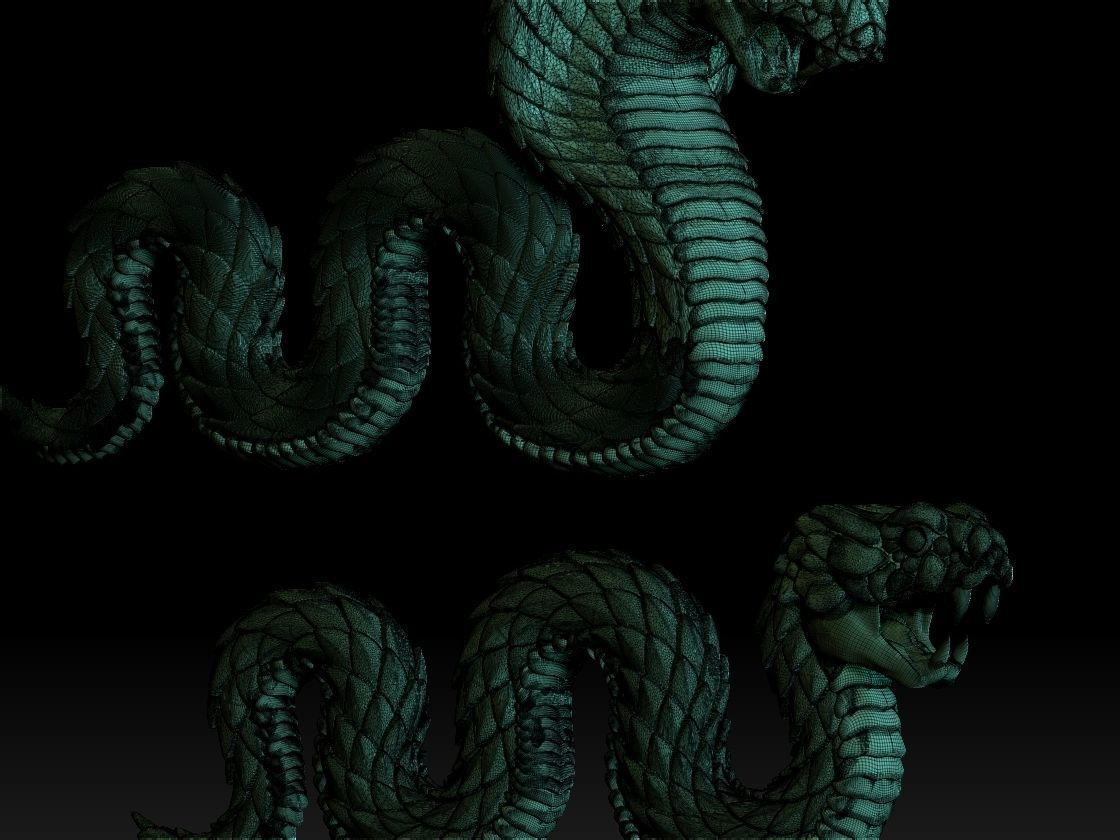 snakes 3D model 3D printable | CGTrader