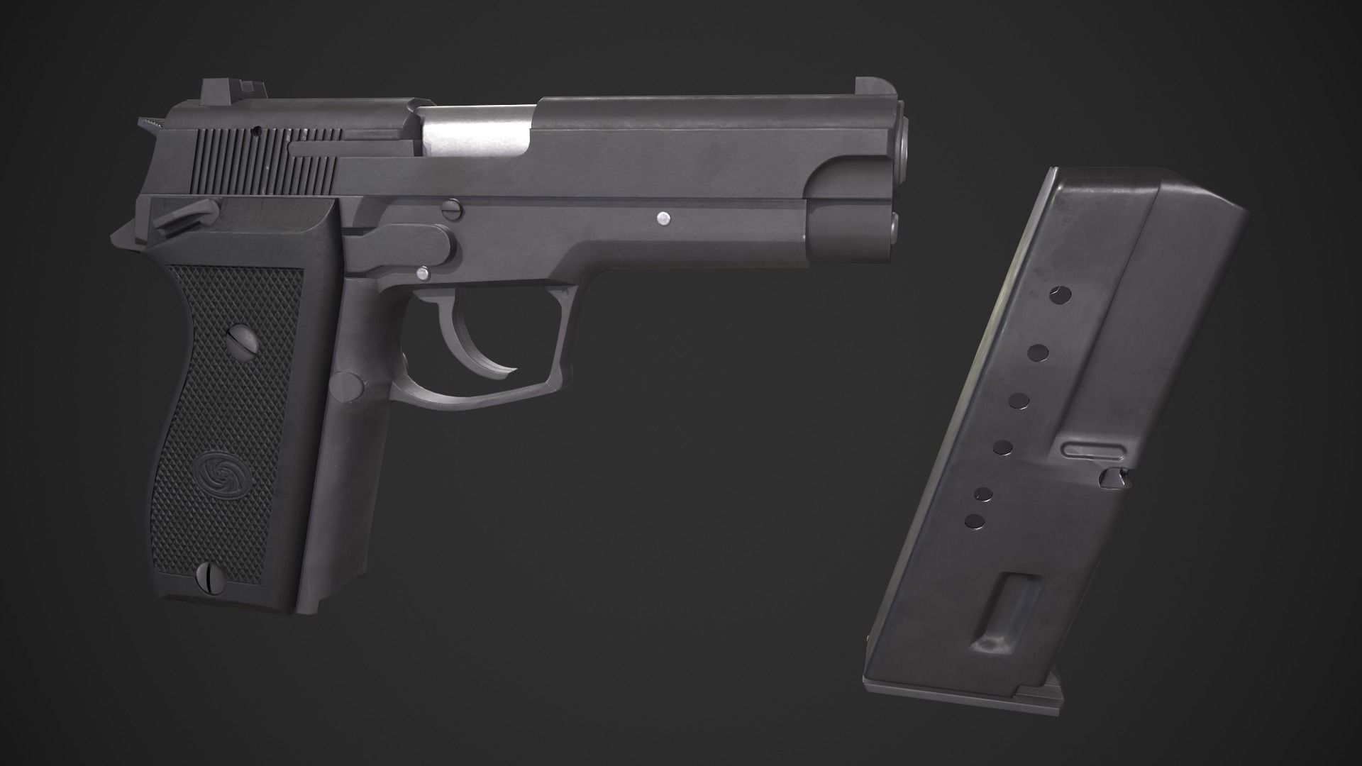 3D model DP51 Pistol VR / AR / low-poly | CGTrader