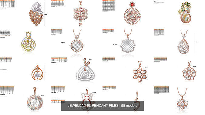 JEWELCAD 58 PENDANT FILES 3D Model Collection | CGTrader