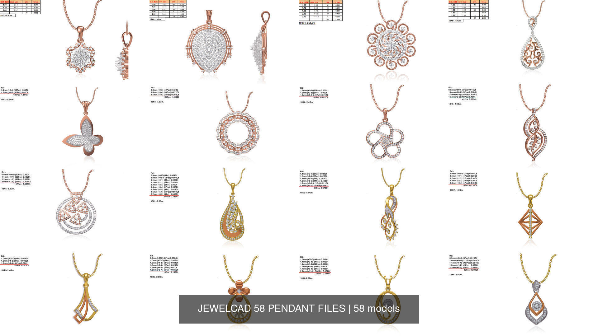 JEWELCAD 58 PENDANT FILES 3D Model Collection | CGTrader