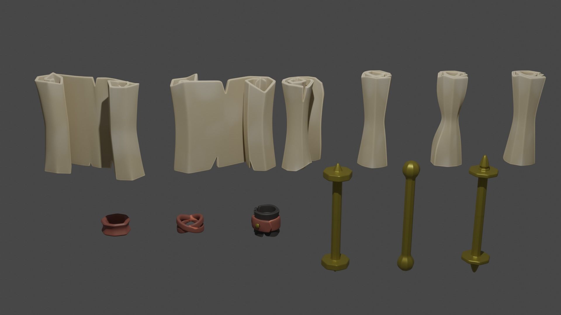 Scrolls pack 3D model | CGTrader