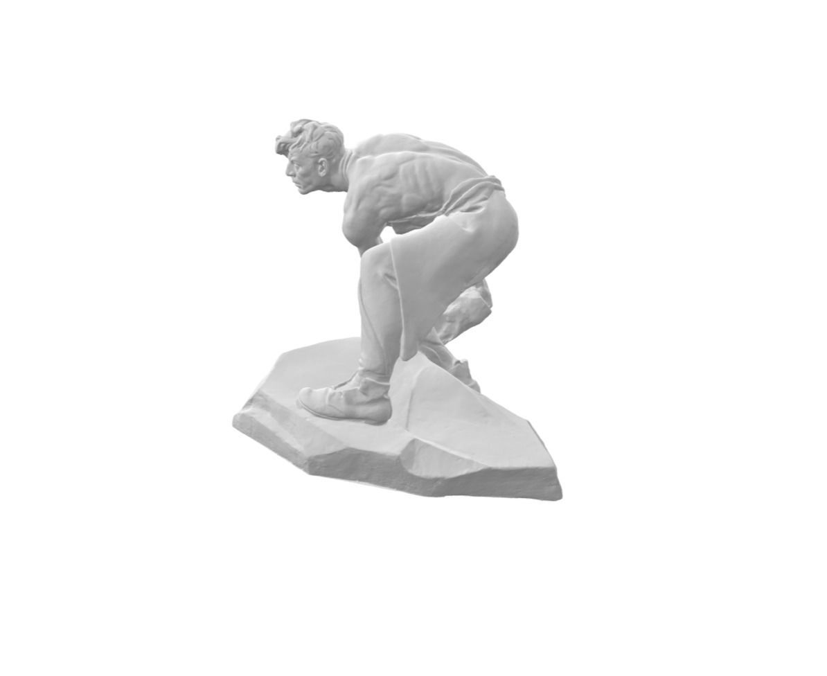 Sculpture man at work 3D model 3D printable | CGTrader