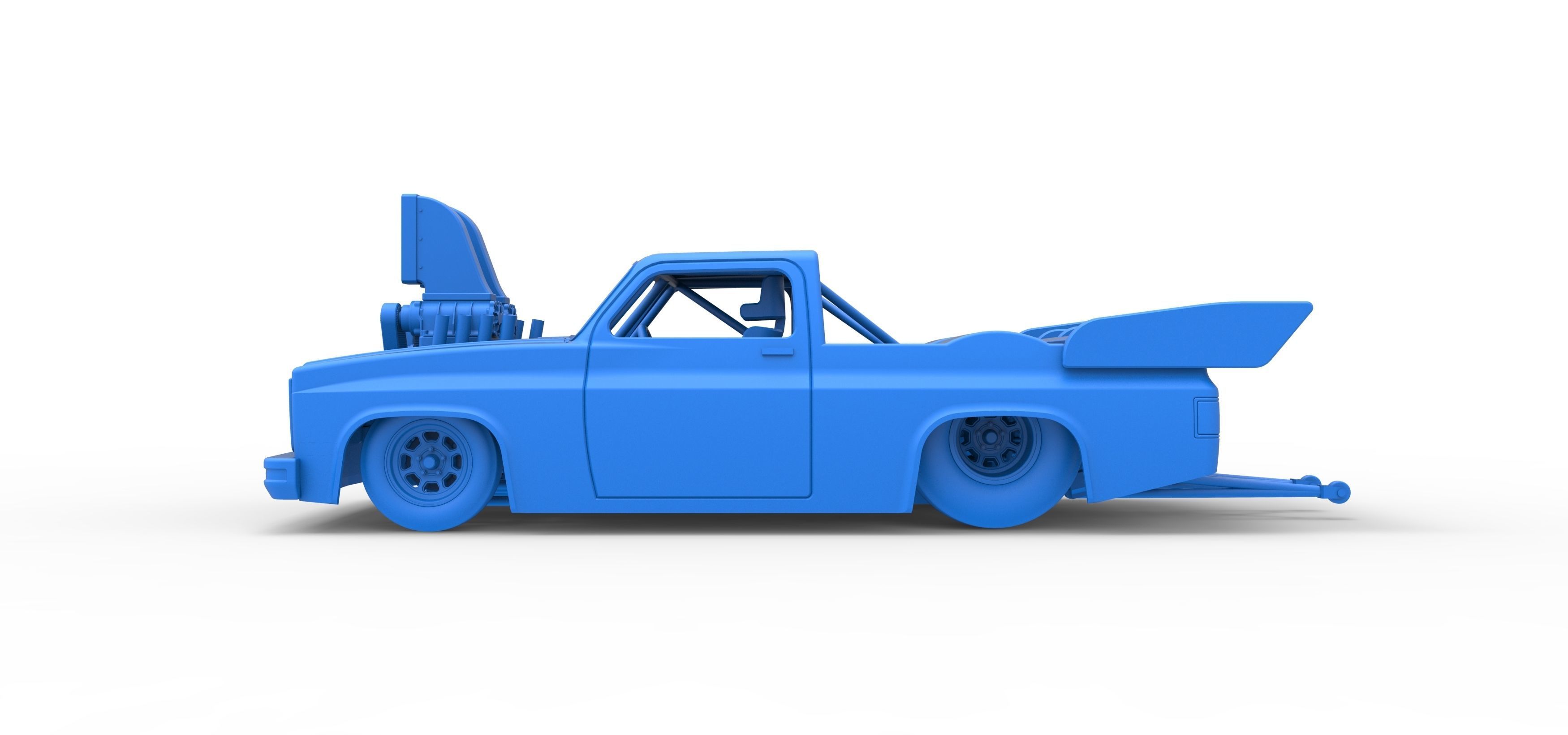 Diecast Dragster truck Scale 1 to 25 3D model 3D printable | CGTrader