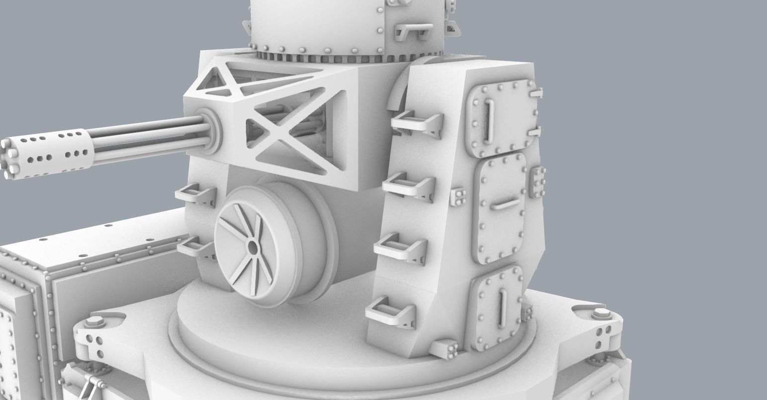 PM Phalanx CIWS 3D model 3D printable | CGTrader
