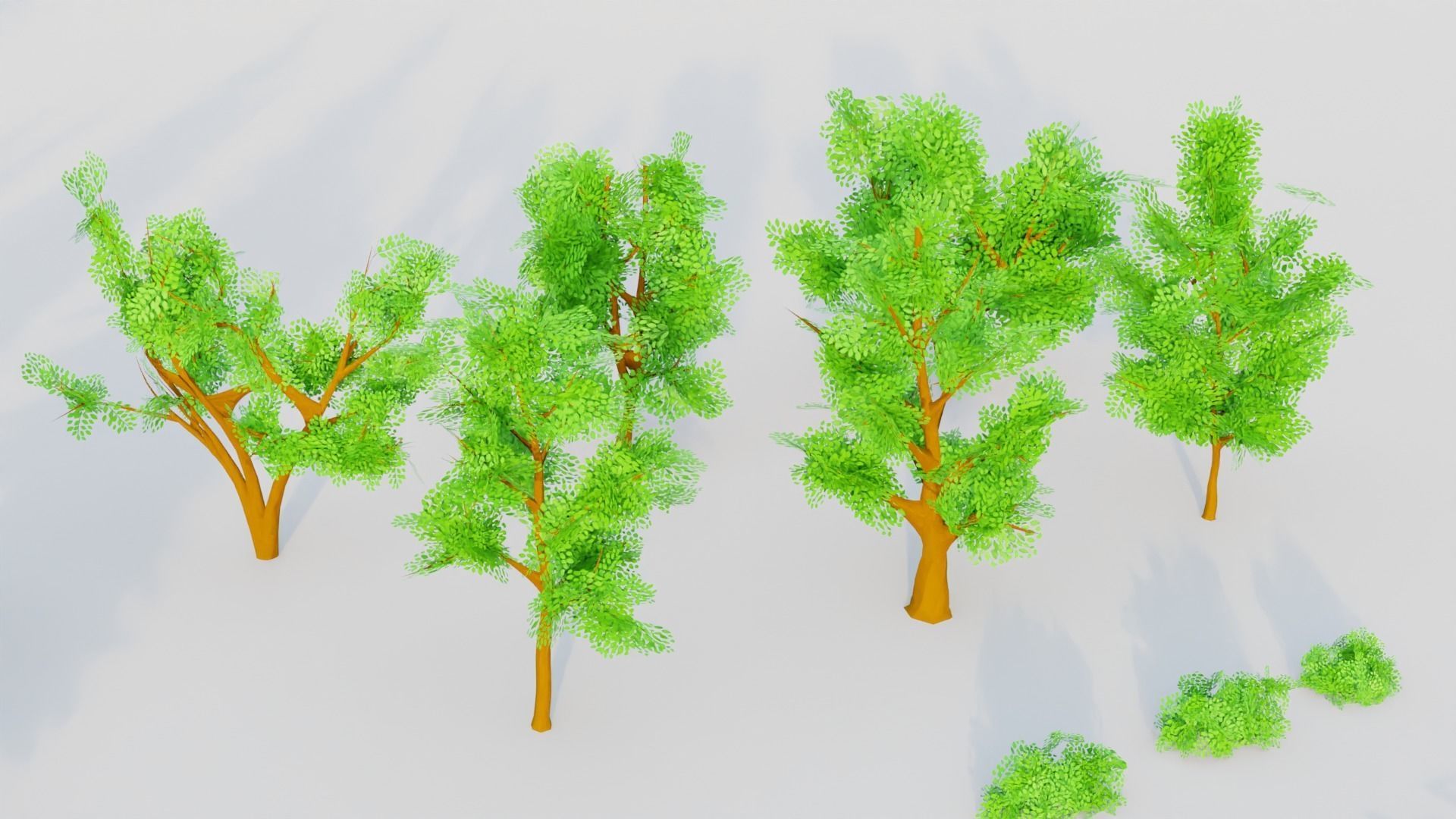 3D model BEST STYLIZED Tree and Bush Assets Game Ready VR / AR / low ...