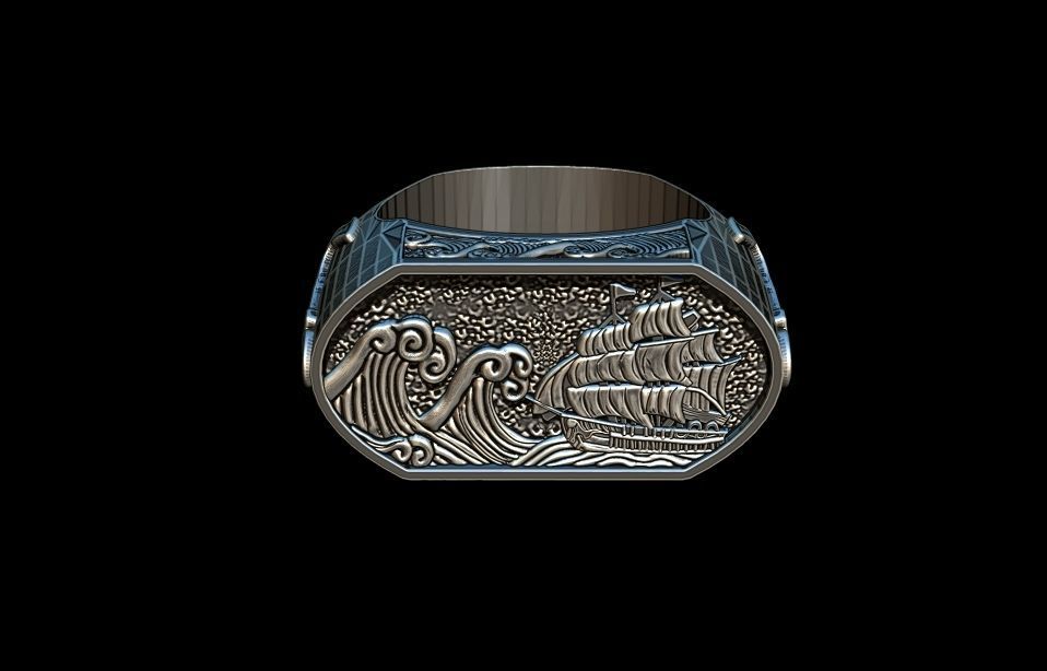the captain ring 3D model 3D printable | CGTrader