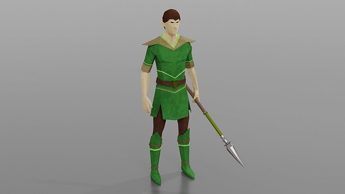 3D model Elf Elven Fanstasy Woodland creature Rigged VR / AR / low-poly ...
