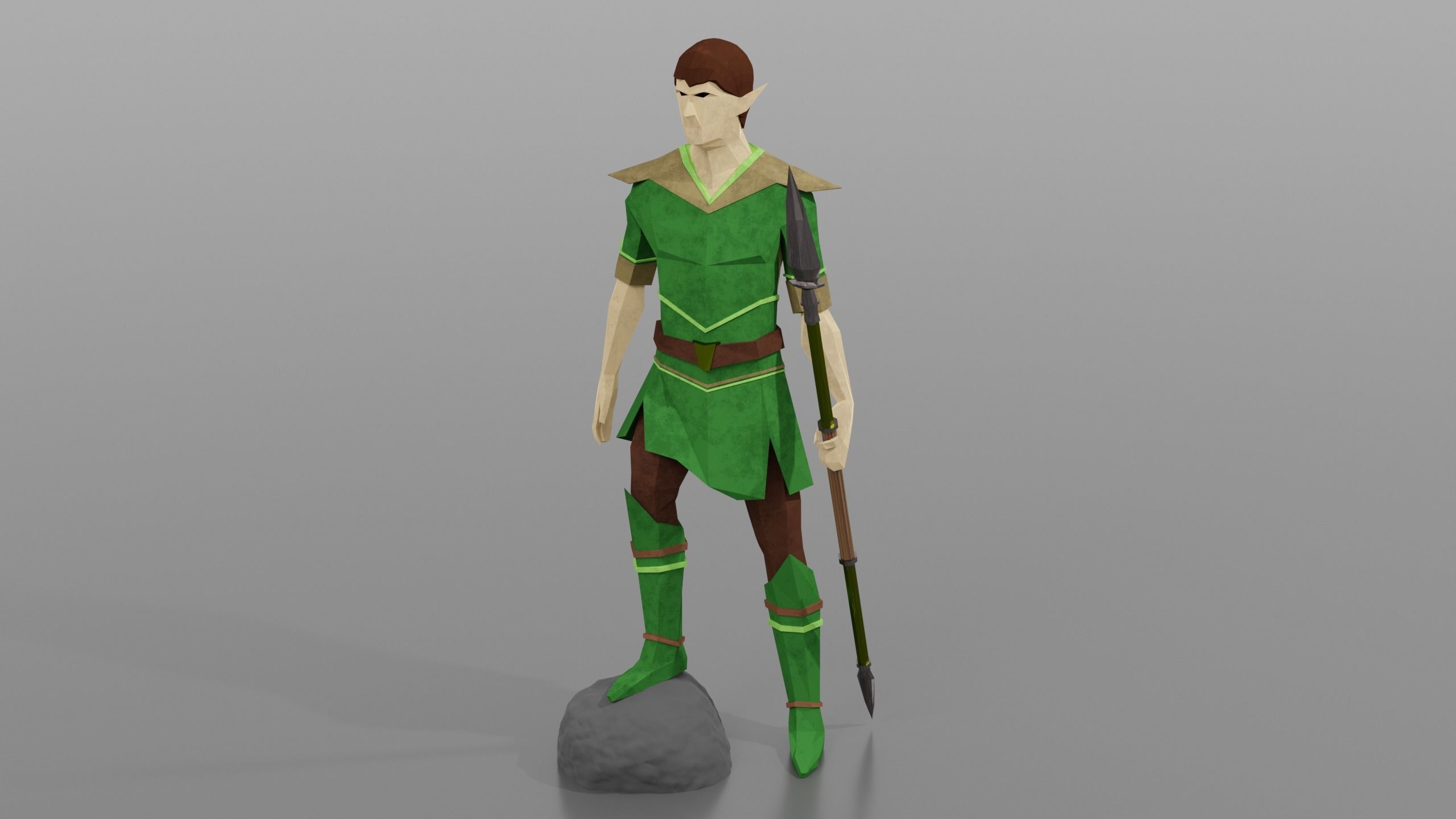 3D model Elf Elven Fanstasy Woodland creature Rigged VR / AR / low-poly ...