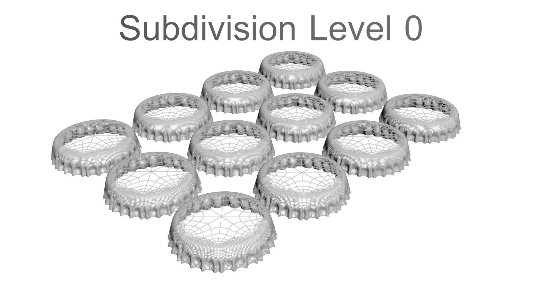 Metal Bottle Caps Set 3D model | CGTrader