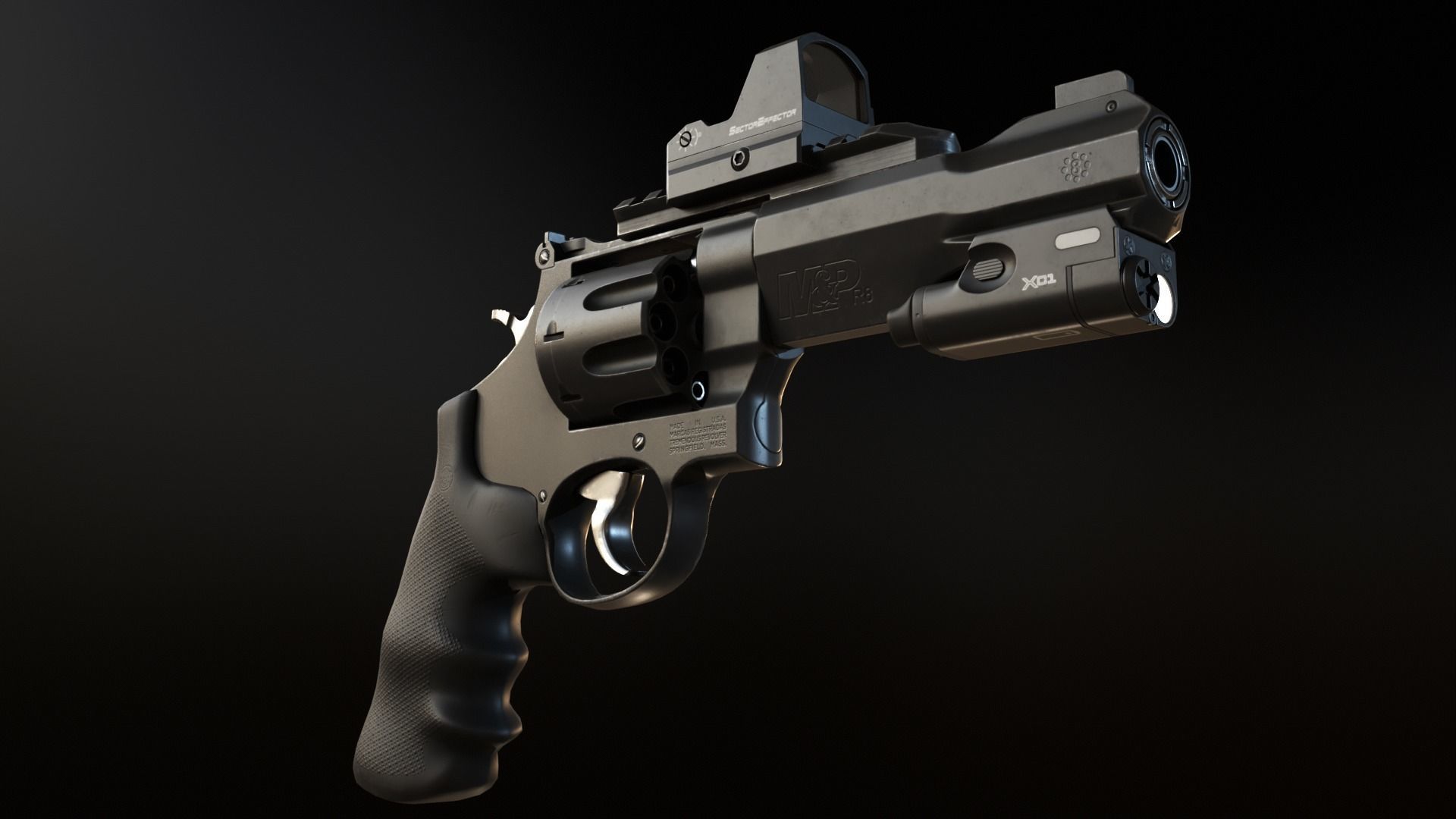 Revolver 357 Magnum 3D model | CGTrader