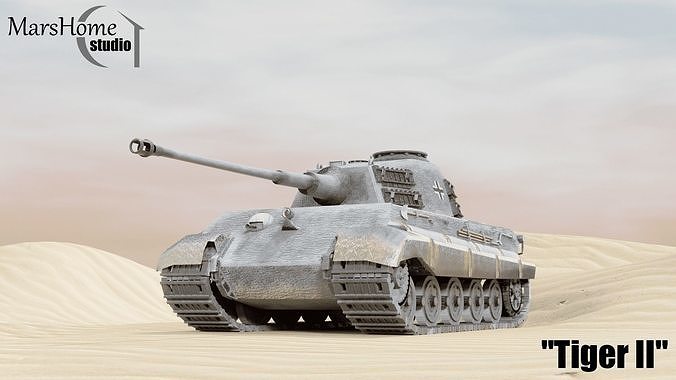3D model Tank - Tiger II VR / AR / low-poly | CGTrader