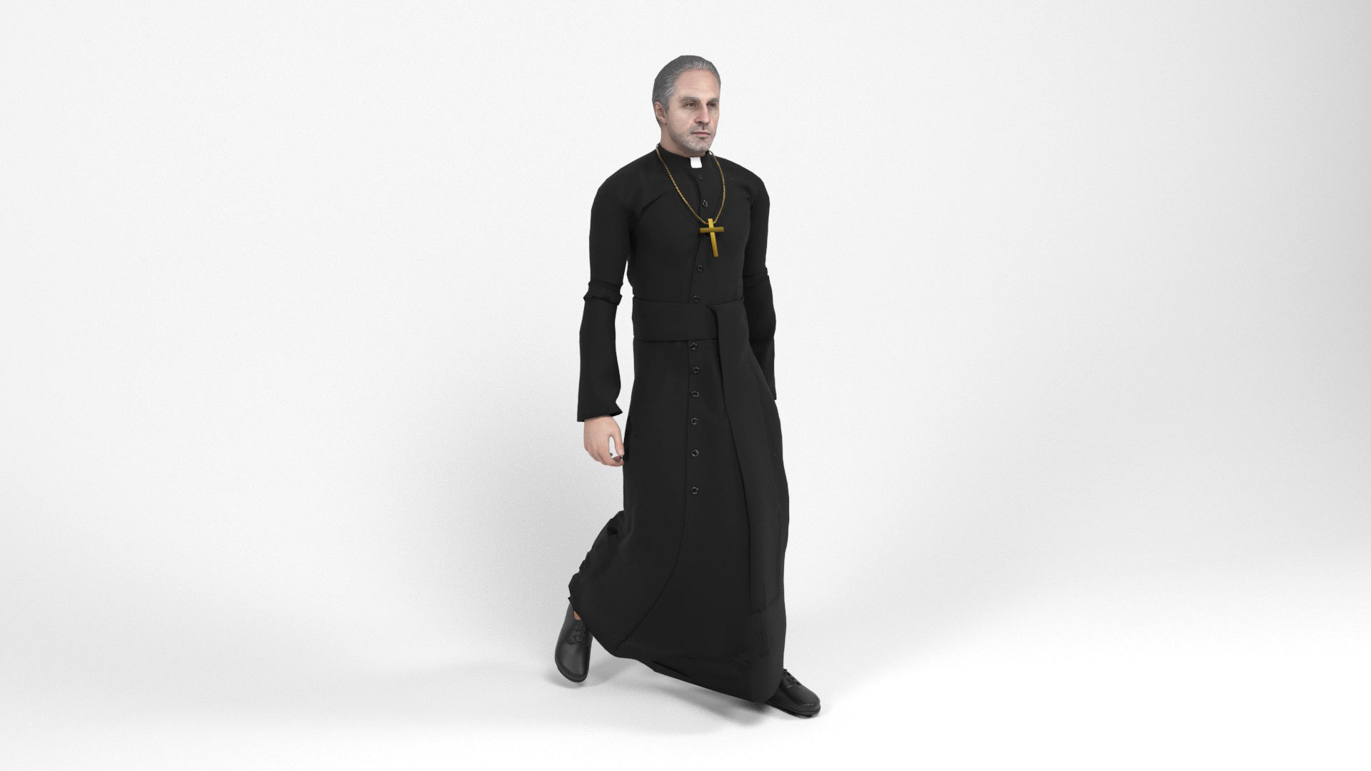 3D model Priest VR / AR / low-poly | CGTrader