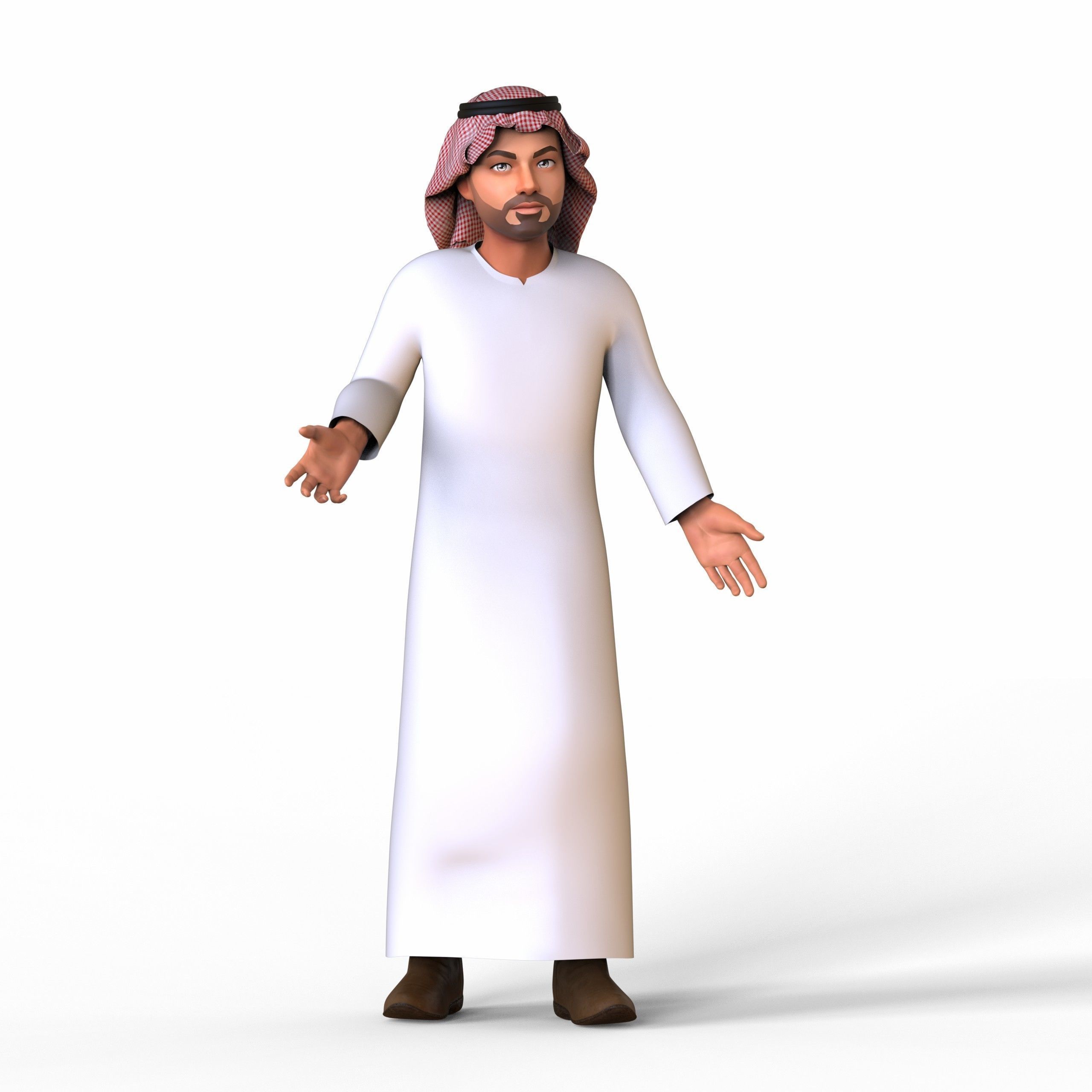 3D model Arabic Character Pack Rigged Animated VR / AR / low-poly ...