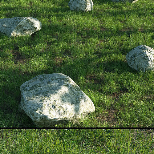 grass set08 with rock 3D model | CGTrader