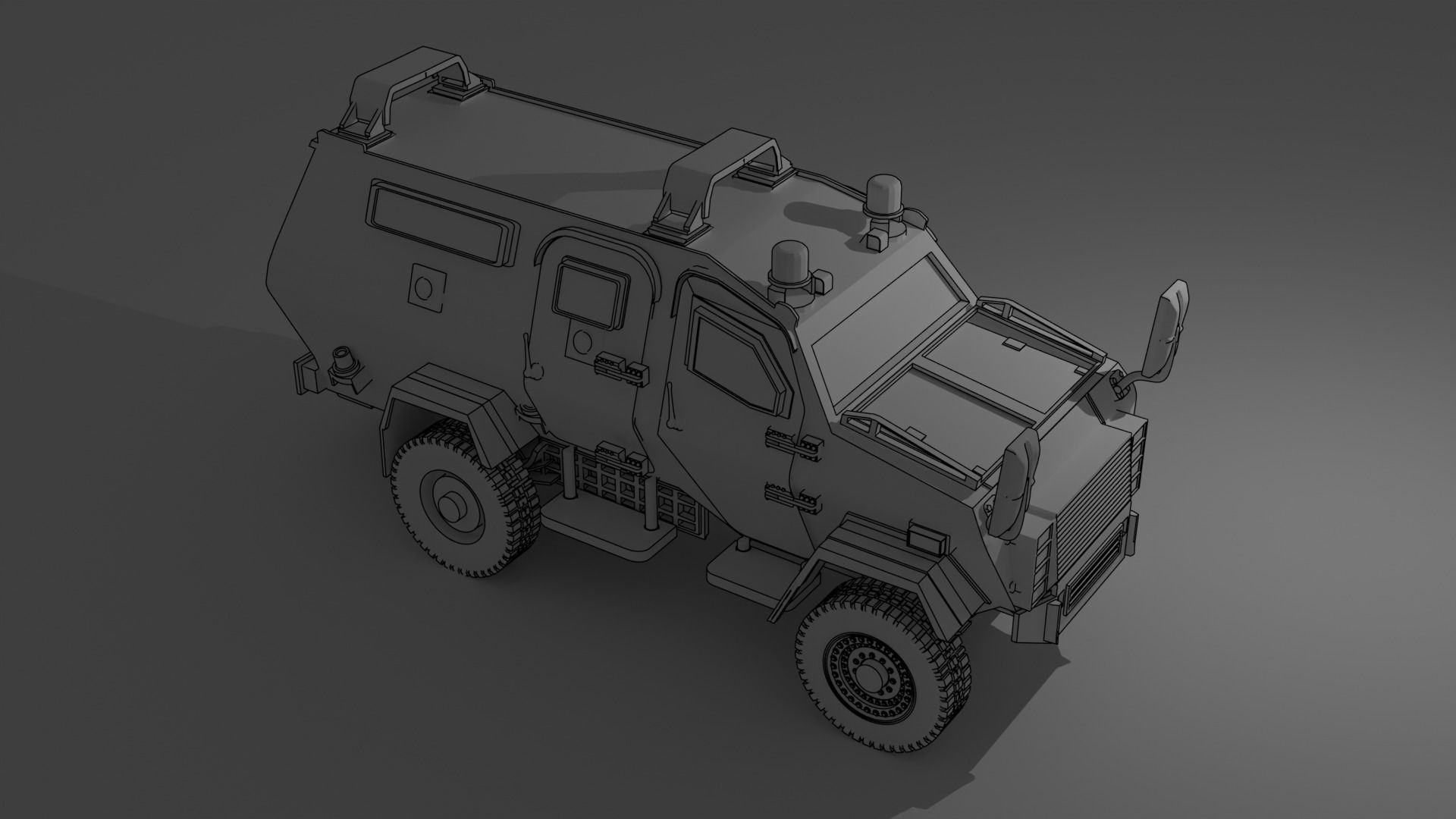 Wolf Armoured Vehicle 3D model 3D printable | CGTrader